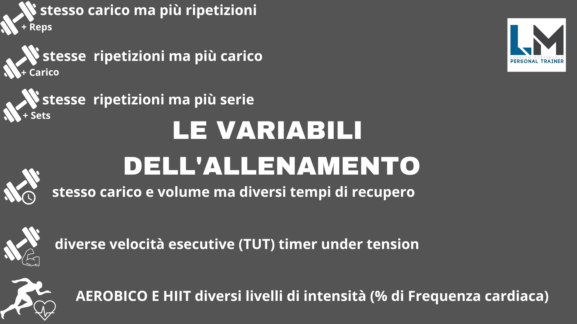 Le variabili dell'allenamento